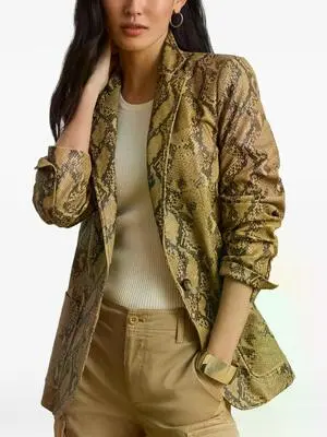 Ralph Lauren Python-embossed Lambskin Blazer