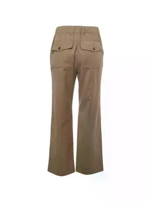 Max Mara Beige Elasticated Waistband Straight Leg Trousers