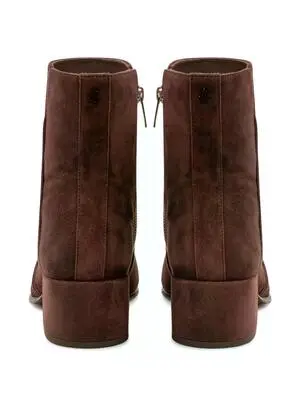 JIMMY CHOO Square-toe Suede Ankle Boots