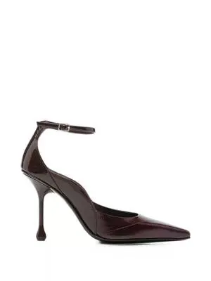 JIMMY CHOO Jimmy Choo Quinci Patent Leather Ankle Strap Pumps Red