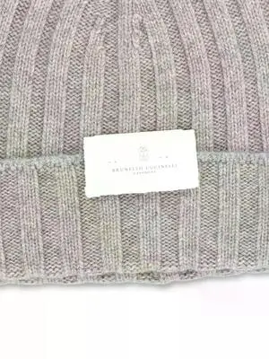 Brunello Cucinelli Ribbed Cashmere Beanie Hat