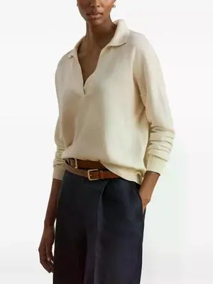 Ralph Lauren Relaxed-fit V-neck Sweater - Neutrals