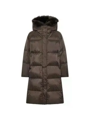 YVES SALOMON Shearling-trim Quilted Coat