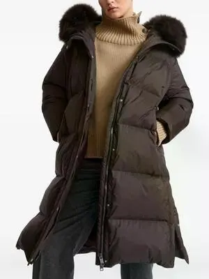 YVES SALOMON Shearling-trim Quilted Coat