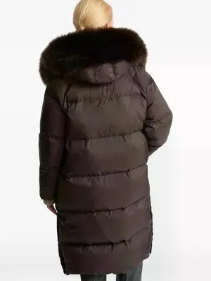 YVES SALOMON Shearling-trim Quilted Coat