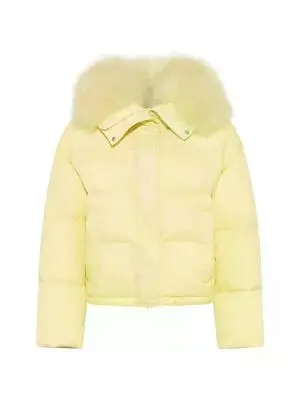 YVES SALOMON Shearling-trimmed Down Jacket - Yellow