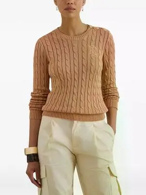 Ralph Lauren Cable-knit Button-trim Sweater