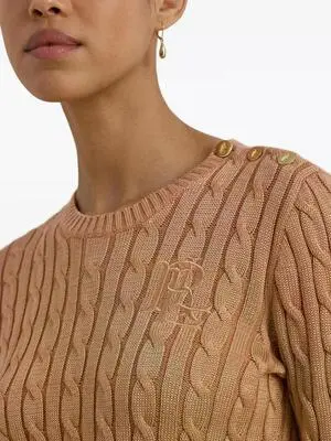 Ralph Lauren Cable-knit Button-trim Sweater