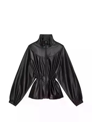 Givenchy Elasticated-waist Leather Jacket - Black