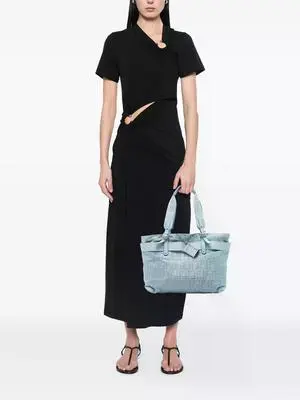 Fendi Zucca Nylon Zip Code Tote Bag