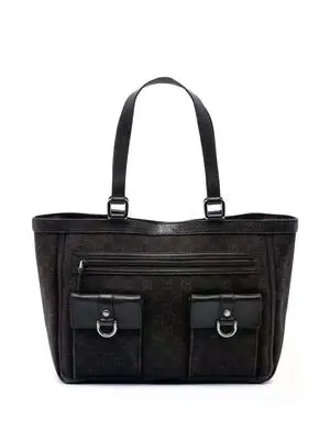 Gucci Gg Denim Abbey D-ring Pocket Tote Bag - Brown