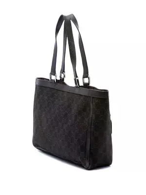 Gucci Gg Denim Abbey D-ring Pocket Tote Bag - Brown