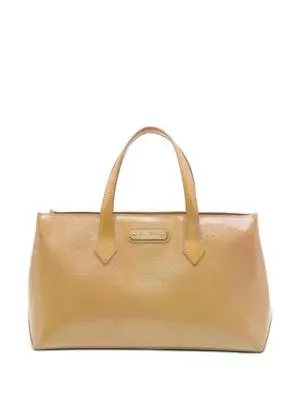 LOUIS VUITTON Monogram Vernis Wilshire Pm Handbag - Neutrals