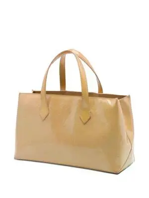 LOUIS VUITTON Monogram Vernis Wilshire Pm Handbag - Neutrals