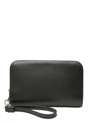 LOUIS VUITTON 2008 Taiga Leather Pochette Baikal Clutch Bag - Black