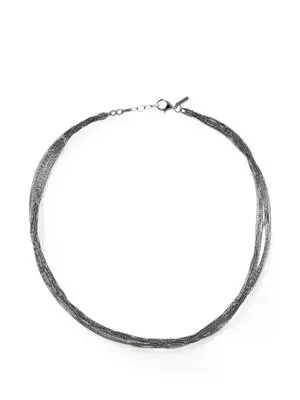 DESMOS Multi-strand Braided Necklace - Grey