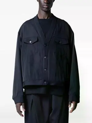 YOSHIOKUBO V-neck Button-up Jacket