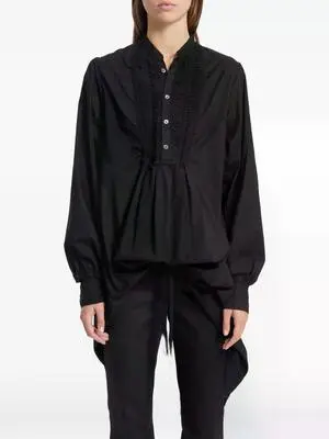 ANN DEMEULEMEESTER Pintuck Detail Pleated Shirt
