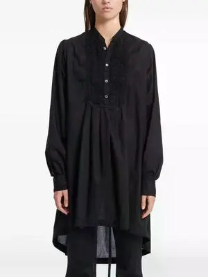 ANN DEMEULEMEESTER Pintuck Detail Pleated Shirt