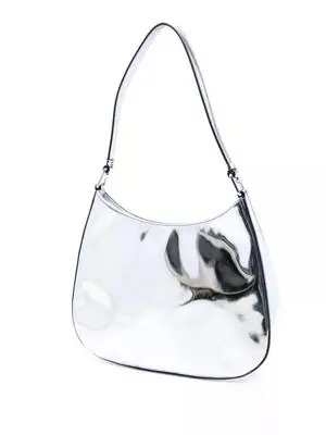 Prada Spazzolato Leather Cleo Shoulder Bag - Silver