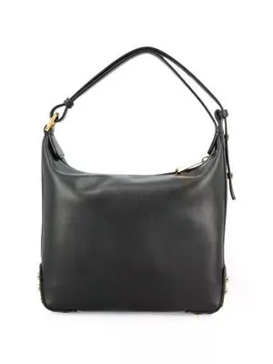 TOD'S Mini Metal Dots Leather Tote Bag - Black