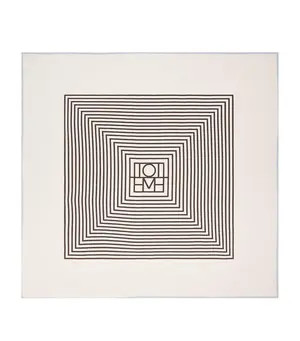 TOTEME Silk Monogram Scarf Beige
