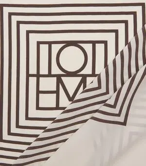 TOTEME Silk Monogram Scarf - Beige