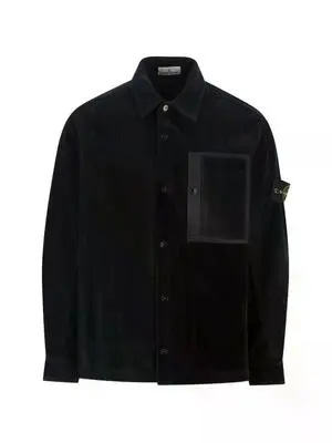 Stone Island Corduroy Patch-pocket Overshirt - Blue