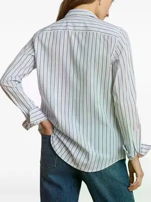 Ralph Lauren Striped Embroidered Logo Cotton Shirt