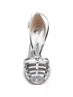 FERRAGAMO Metallic Caged Sandals