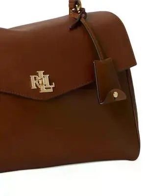 Ralph Lauren Farrah Leather Satchel Bag - Brown