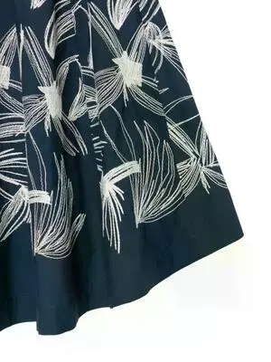 Kiton Floral Embroidered Asymmetric Skirt