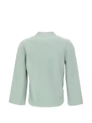 KANGRA V-neck Polo Shirt With Slit Cuffs - Green