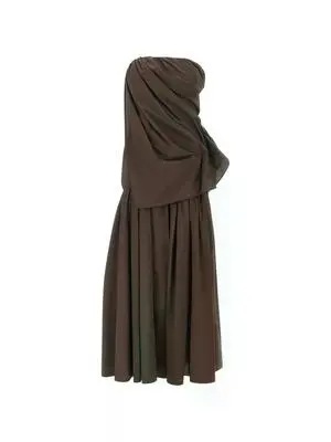 THE GARMENT Bazaar Drape Strapless Midi Dress