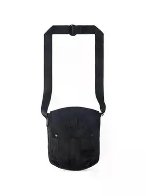 C.P. COMPANY Logo Embroidered Shoulder Bag - Black