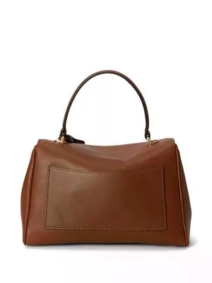 Ralph Lauren Small Farrah Leather Satchel Bag - Brown