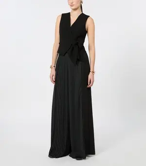 Max Mara Belted Waistcoat - Black