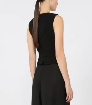 Max Mara Belted Waistcoat - Black