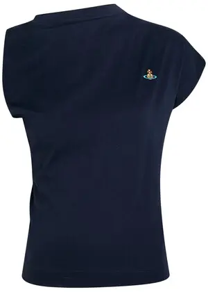 VIVIENNE WESTWOOD Vivienne Westwood Asymmetric Cotton Top Navy