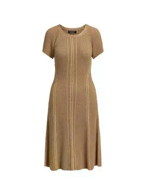 Ralph Lauren Cable Knit Midi Dress - Neutrals