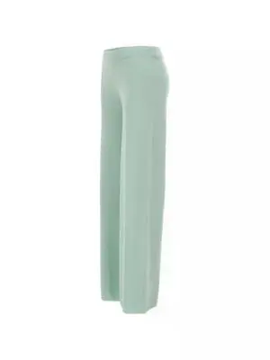 KANGRA Elasticated Waistband Palazzo Pants - Green
