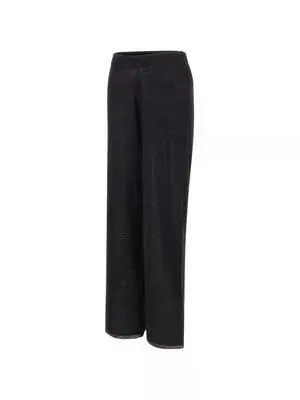 KANGRA Linen-knit Straight-leg Trousers