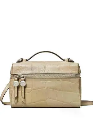 Tory Burch Slim Romy Croc-embossed Top-handle Bag