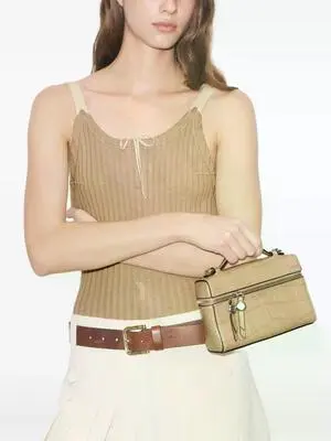 Tory Burch Slim Romy Croc-embossed Top-handle Bag