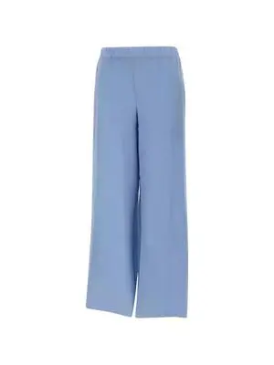 KANGRA Silk Elasticated-waistband Palazzo Pants
