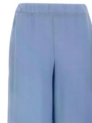 KANGRA Silk Elasticated-waistband Palazzo Pants