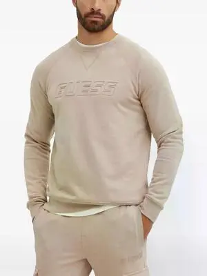 Guess Aldwin Embossed Logo Raglan Crewneck Sweater