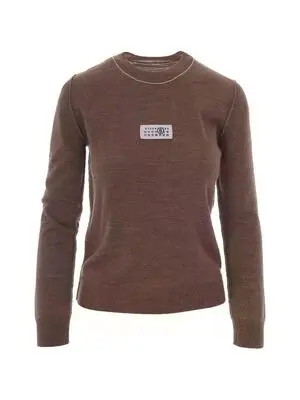 MAISON MARGIELA Logo Patch Crew Neck Sweater