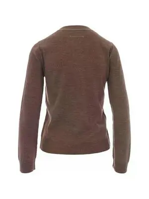 MAISON MARGIELA Logo Patch Crew Neck Sweater