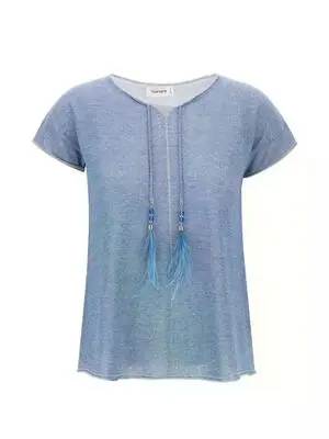 KANGRA Feather And Jewel Pendant T-shirt